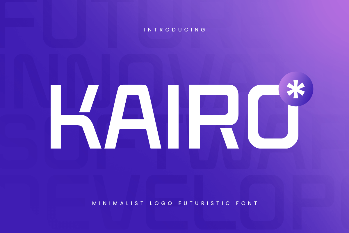 Kairo - Minimalist Logo Futuristic Font – Sensatype Studio