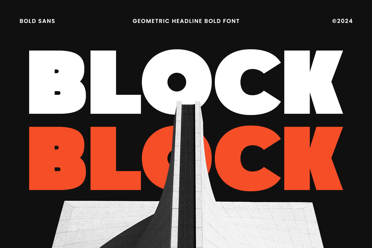 Block - Geometric Headline Bold Font – Sensatype Studio
