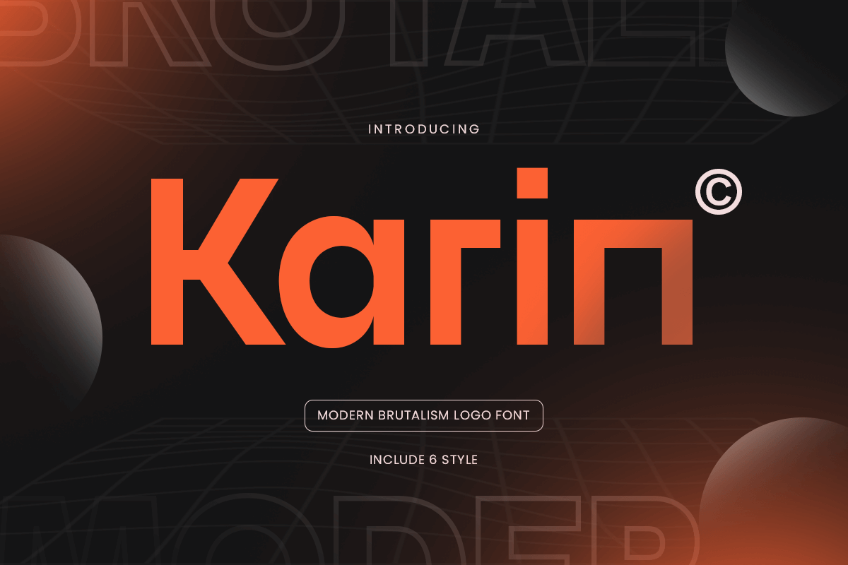 Karin - Modern Brutalism Logo Font – Sensatype Studio