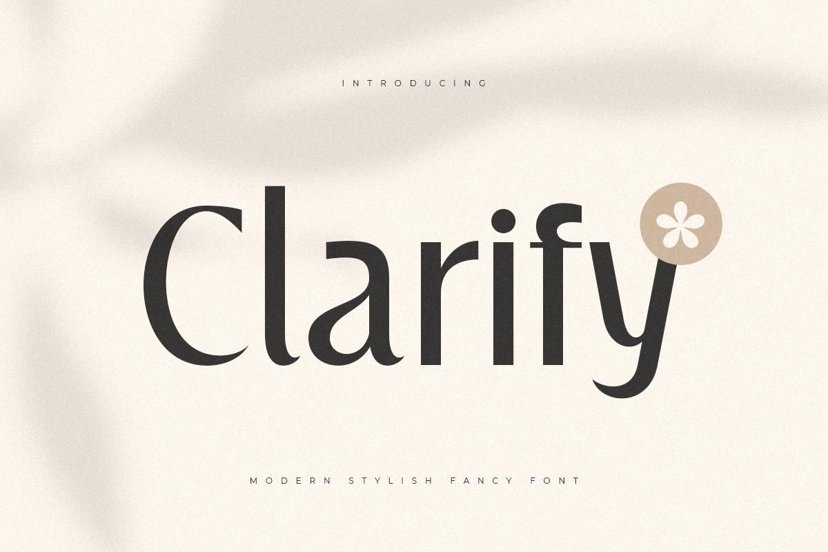 Clarify - Modern Stylish Fancy Font – Sensatype Studio