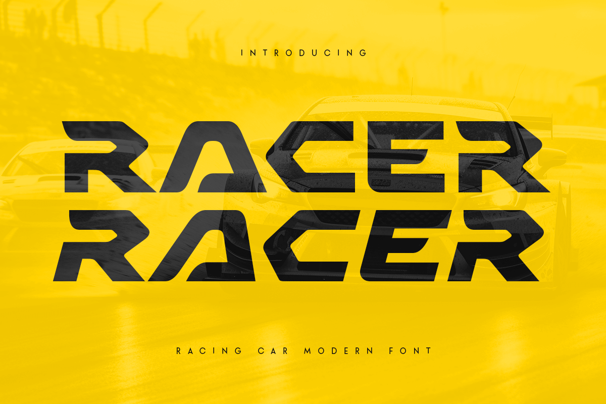 RACER - Racing Car Modern Font – Sensatype Studio