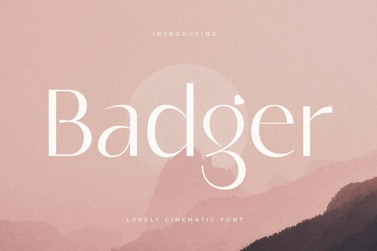Badger - Lovely Cinematic Font – Sensatype Studio