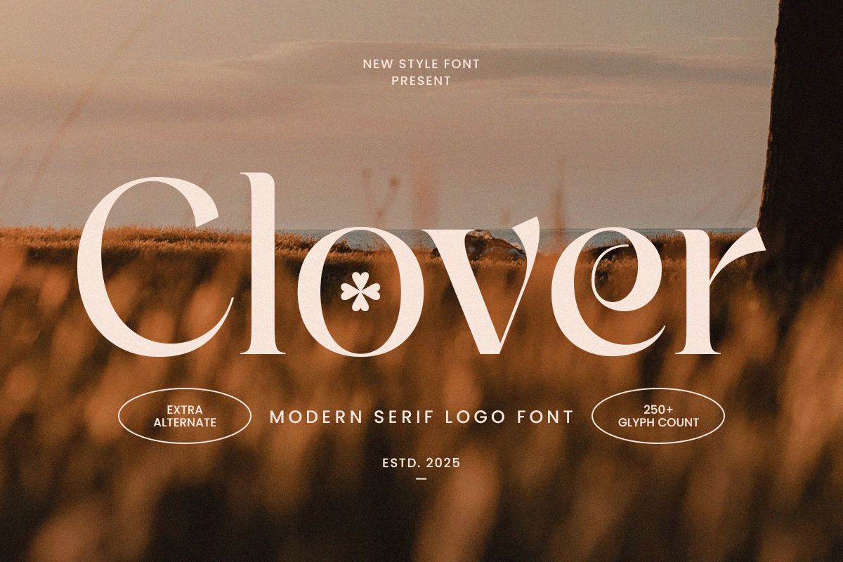 Clover - Modern Serif Logo Font – Sensatype Studio