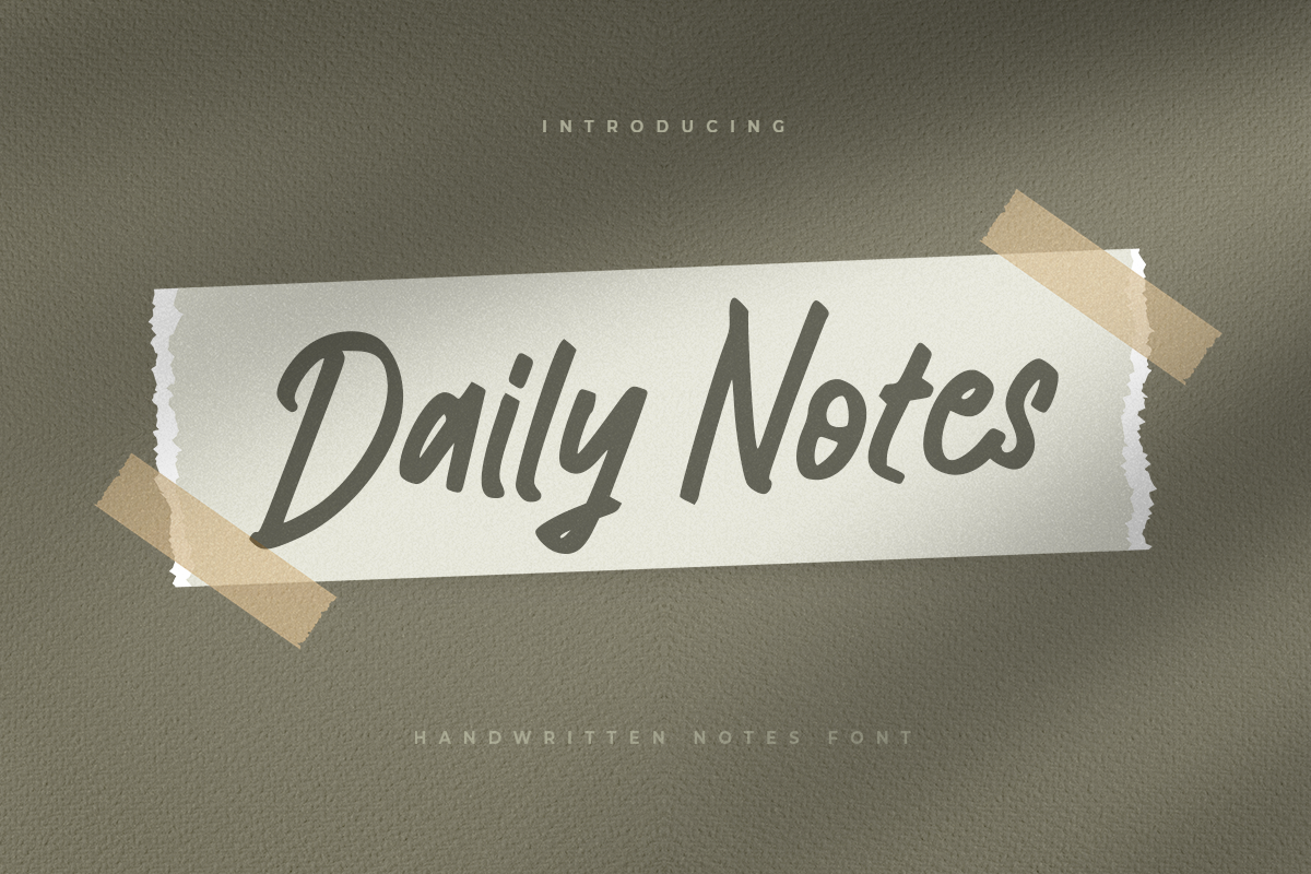 Daily Notes - Handwritten Notes Font – Sensatype Studio