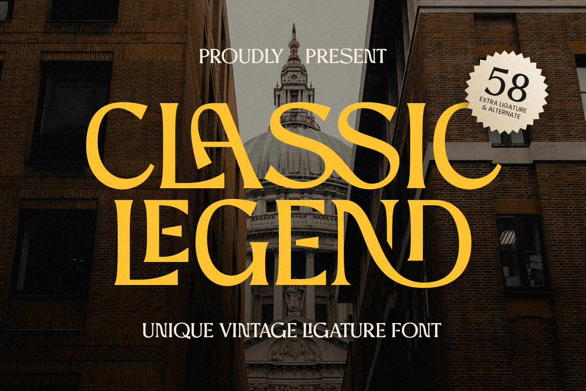 Classic Legend - Unique Vintage Ligature Font – Sensatype Studio