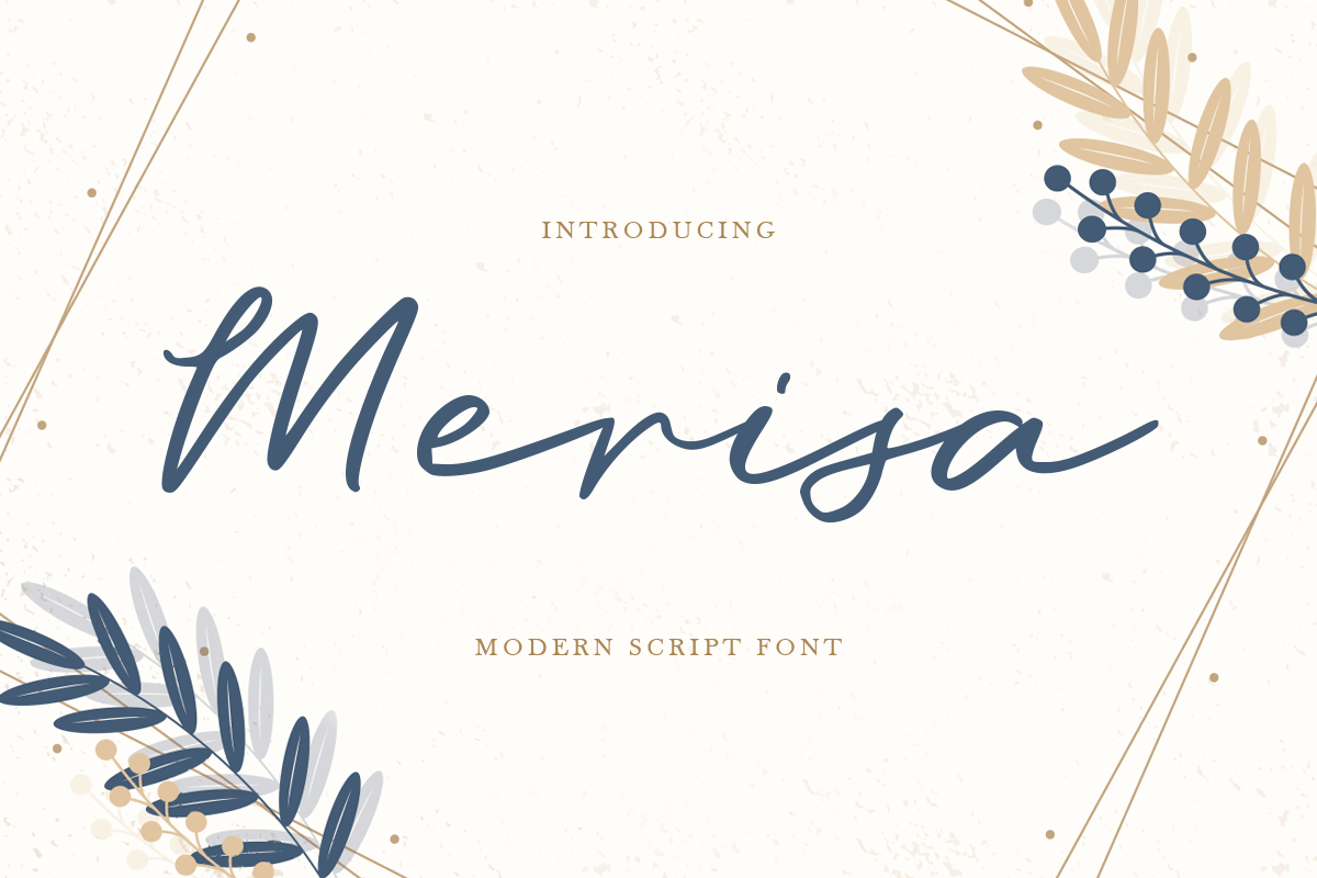 Merisa - Modern Script Font – Sensatype Studio