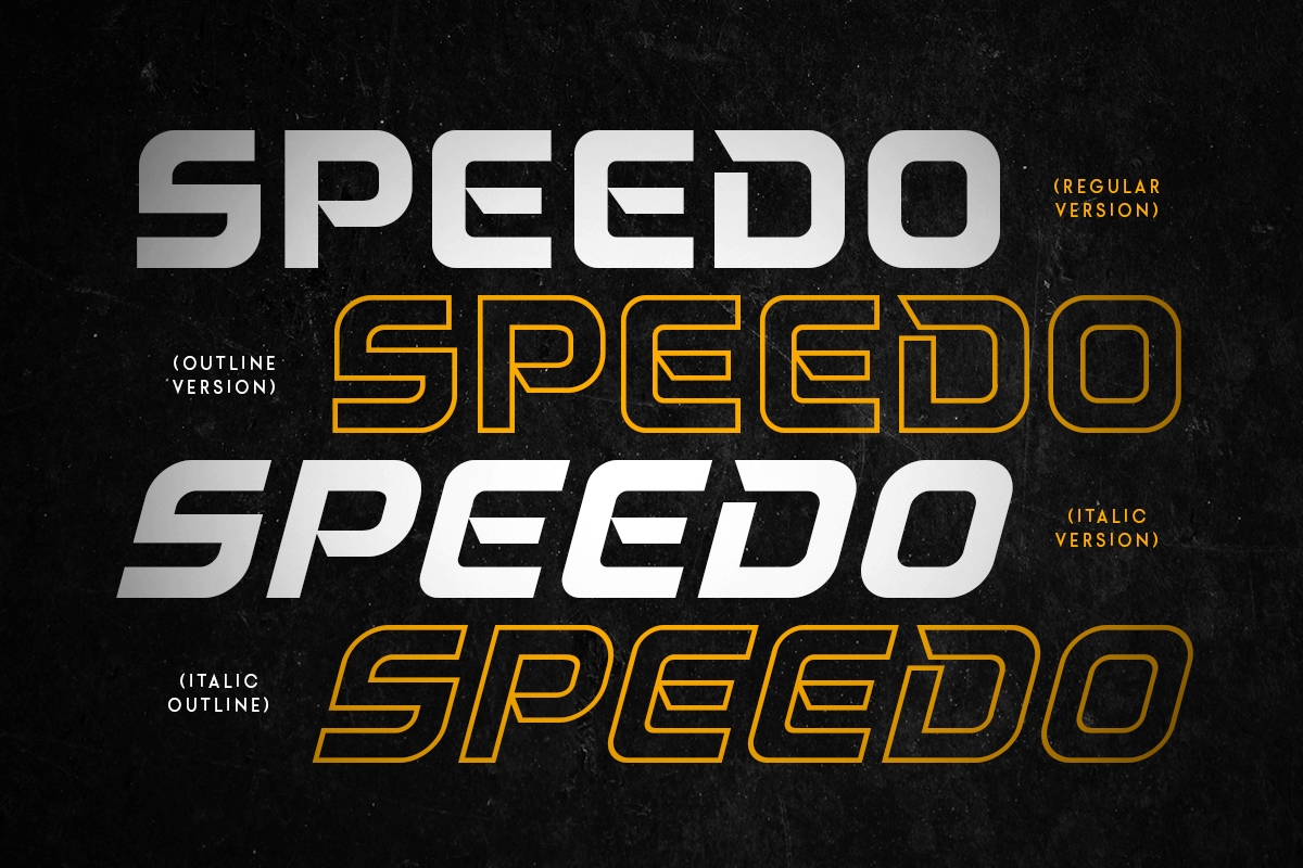 SPEEDO - Racing Car Modern Font – Sensatype Studio