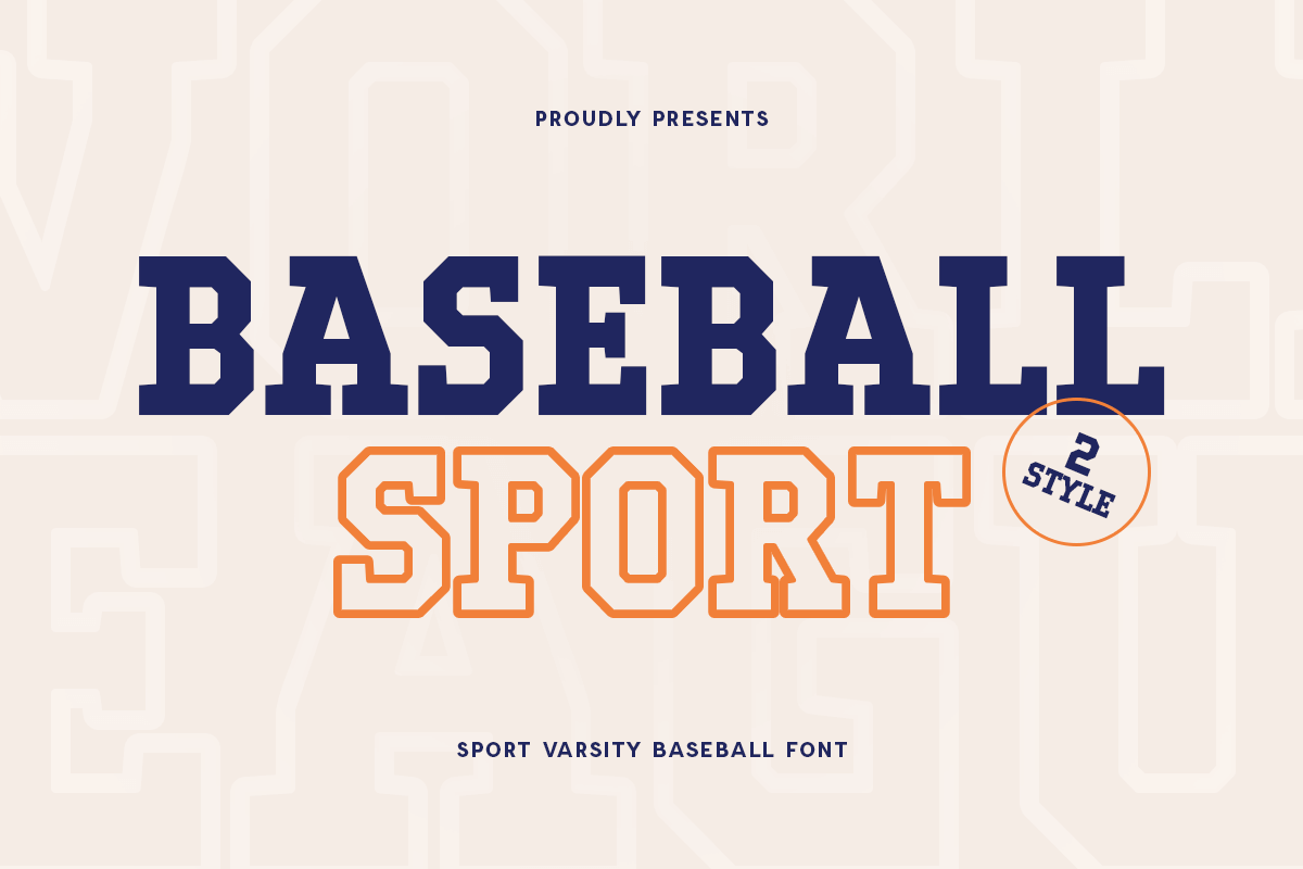 Baseball Sport - Sport Varsity Baseball Font – Sensatype Studio