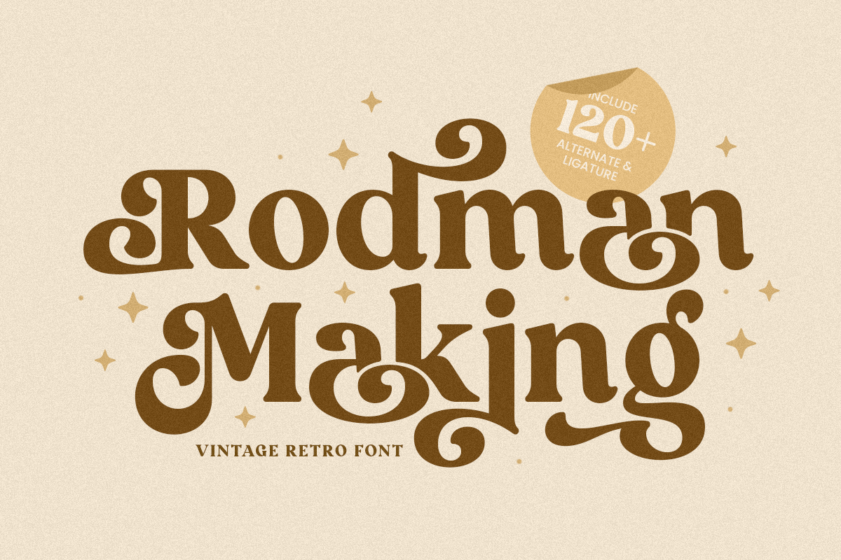 Rodman Making - Vintage Retro Font – Sensatype Studio