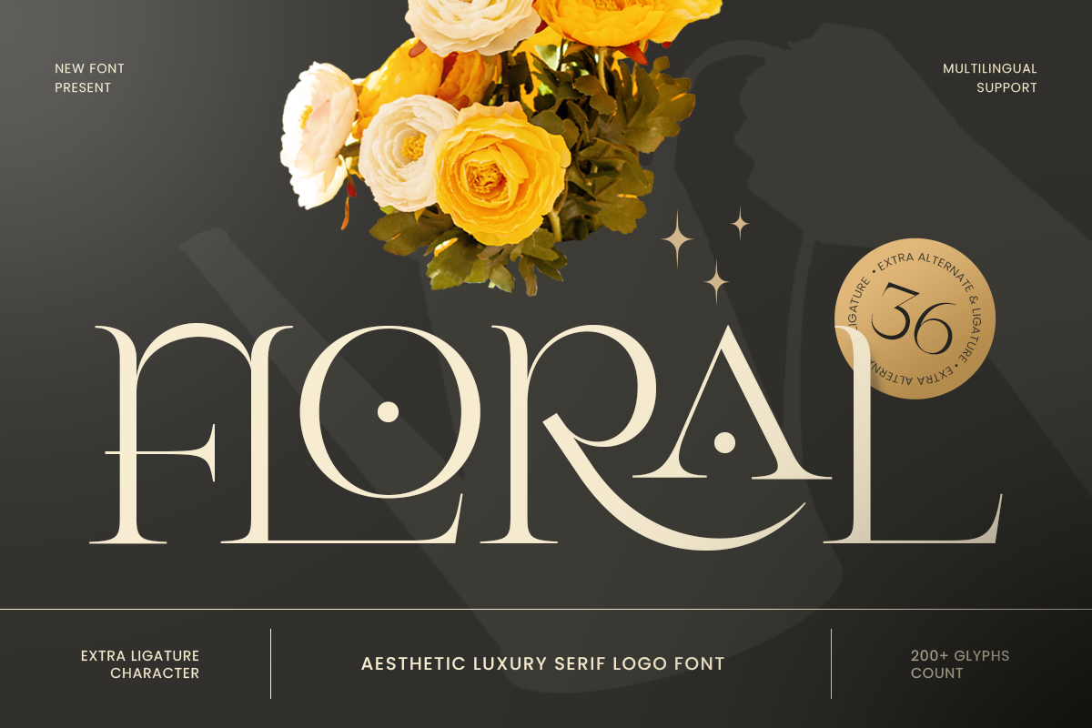 Floral - Aesthetic Luxury Serif Logo Font – Sensatype Studio