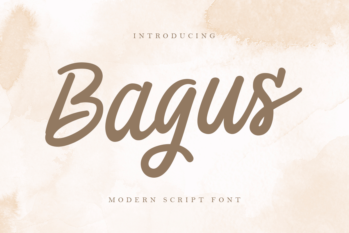 Bagus - Modern Script Font – Sensatype Studio