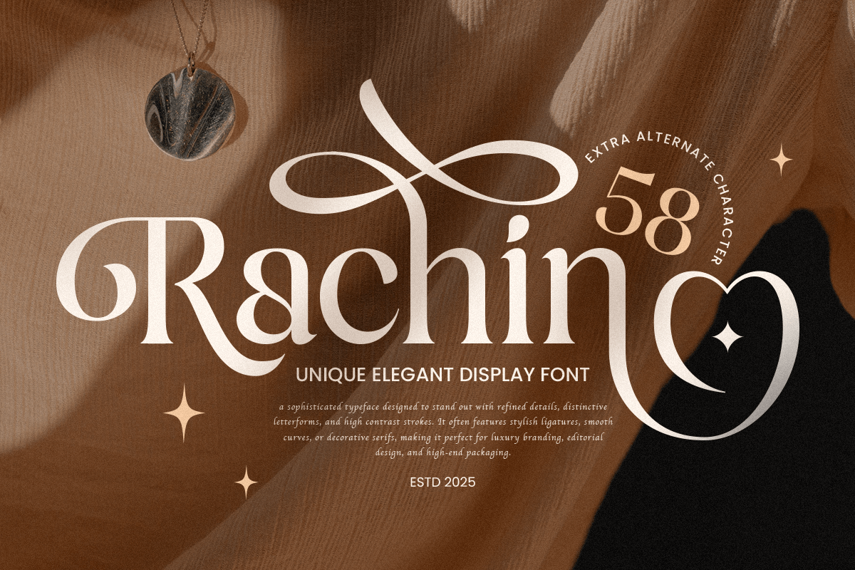 Rachin - Unique Elegant Display Font – Sensatype Studio