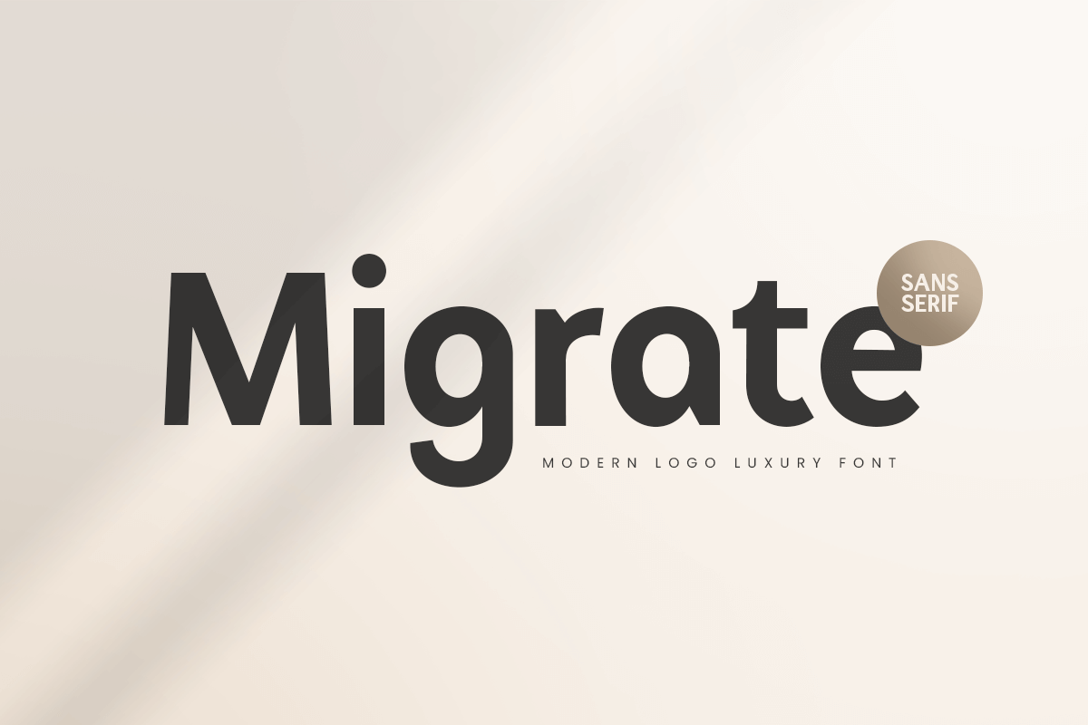 Migrate - Modern Logo Luxury Font – Sensatype Studio