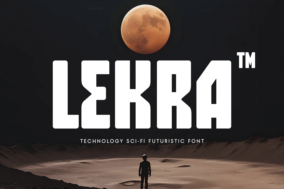 Lekra - Technology Sci-fi Futuristic Font – Sensatype Studio