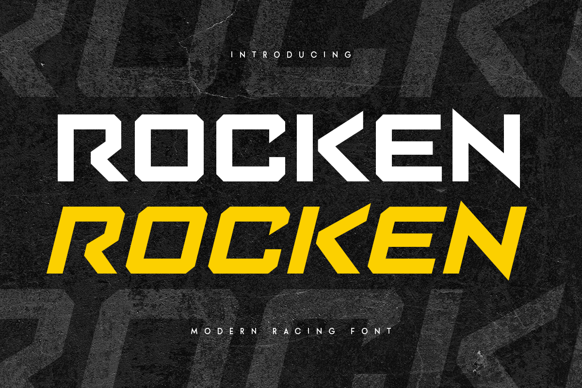 Rocken - Racing Car Modern Font – Sensatype Studio
