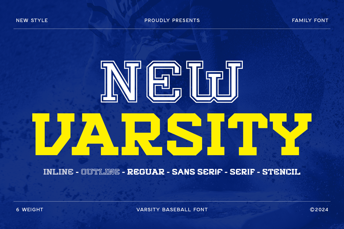 New Varsity - Baseball Varsity Font Family – Sensatype Studio