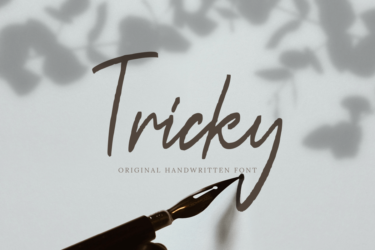 Tricky - Original Handwritten Font – Sensatype Studio